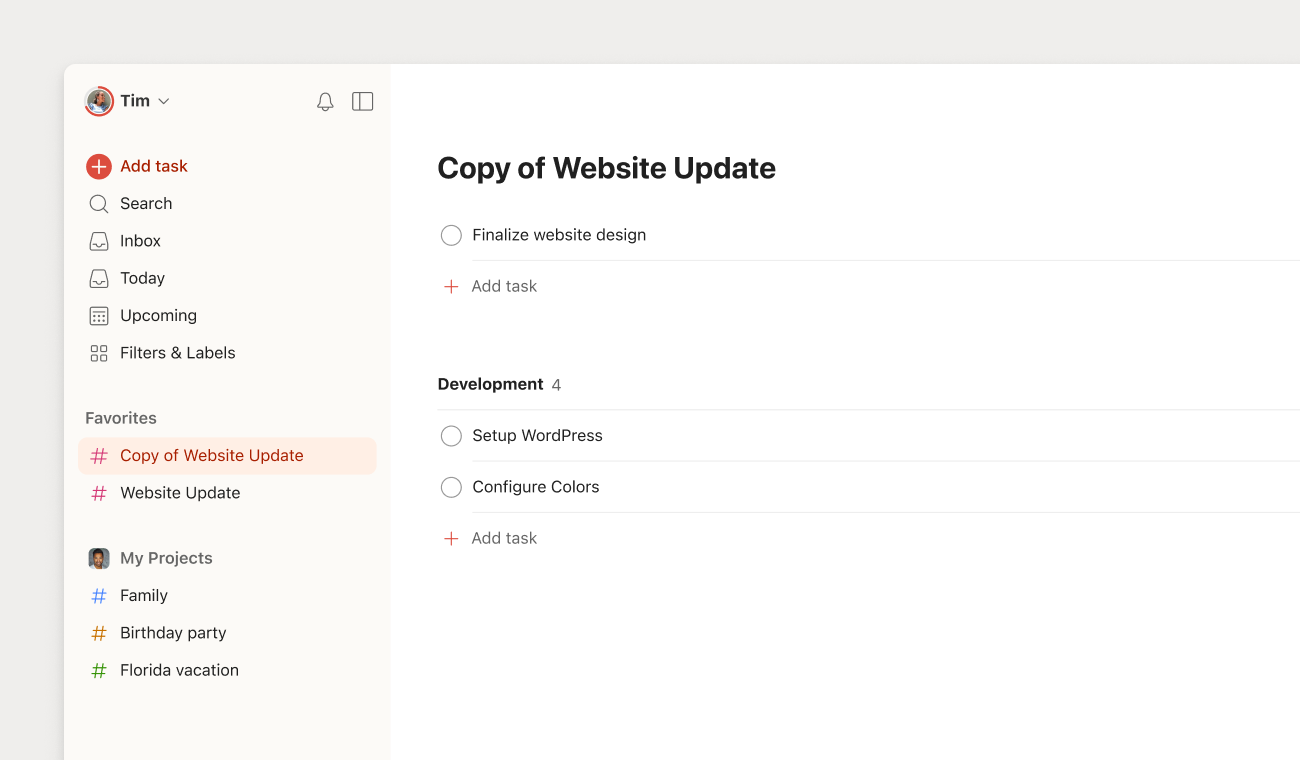Introducción a los proyectos – Todoist Help
