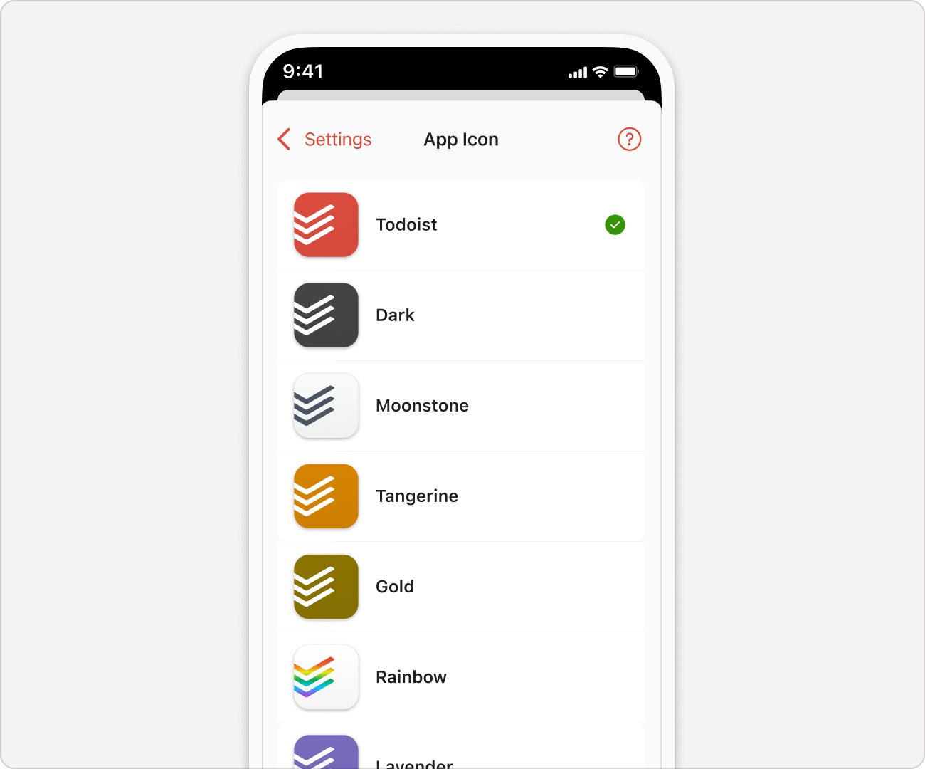Altere o ícone do seu aplicativo Todoist – Todoist Help